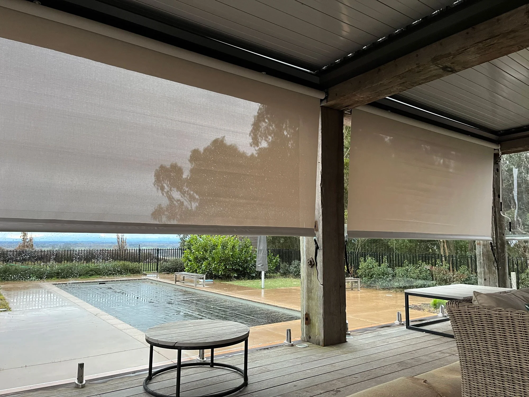 Crank Handle Outdoor Blinds — Shading Solutions