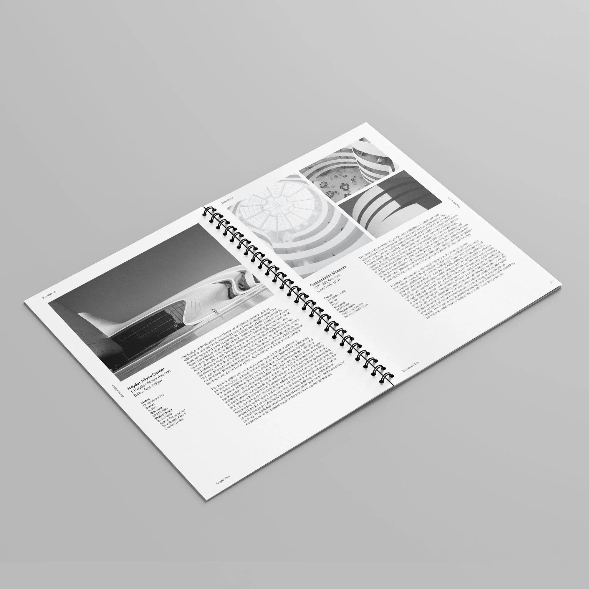 Architecture project sheet A4 — Architecture templates
