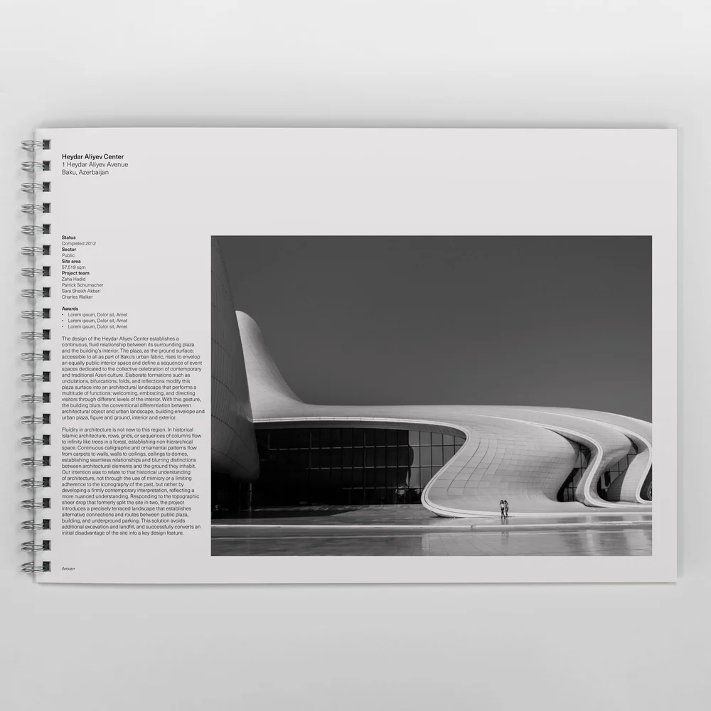 Architecture project sheet A4 — Architecture templates