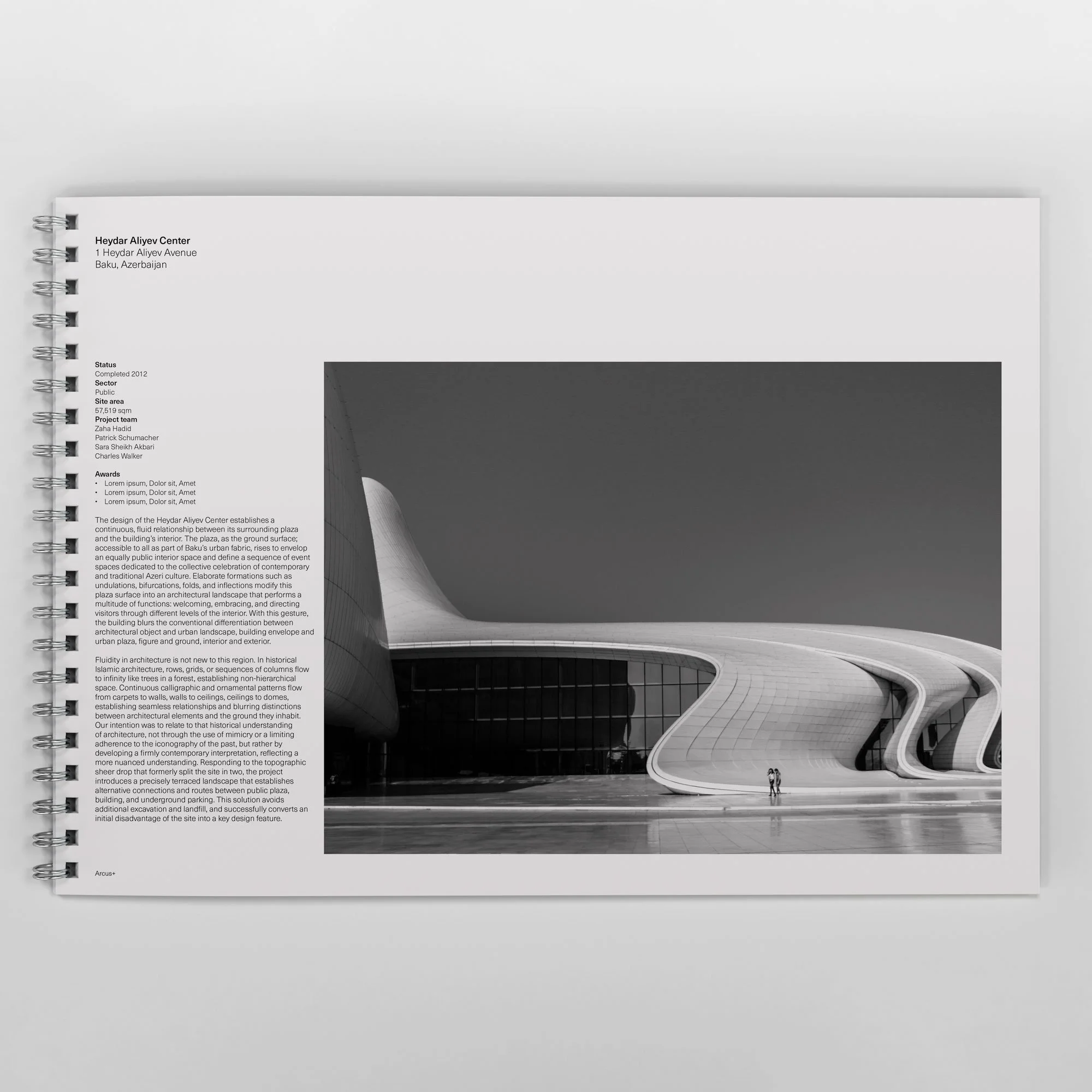 Architecture project sheet A4 — Architecture templates