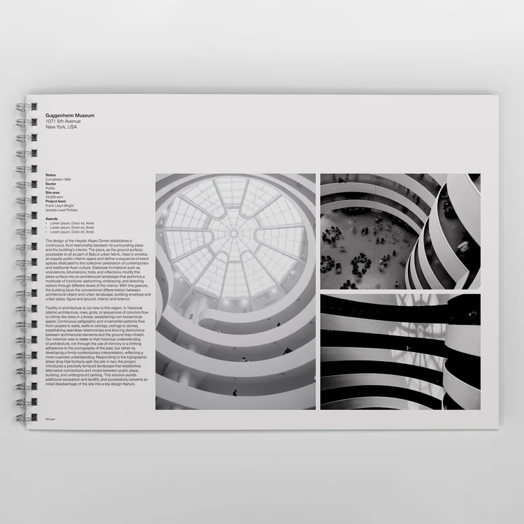 Architecture project sheet A4 — Architecture templates