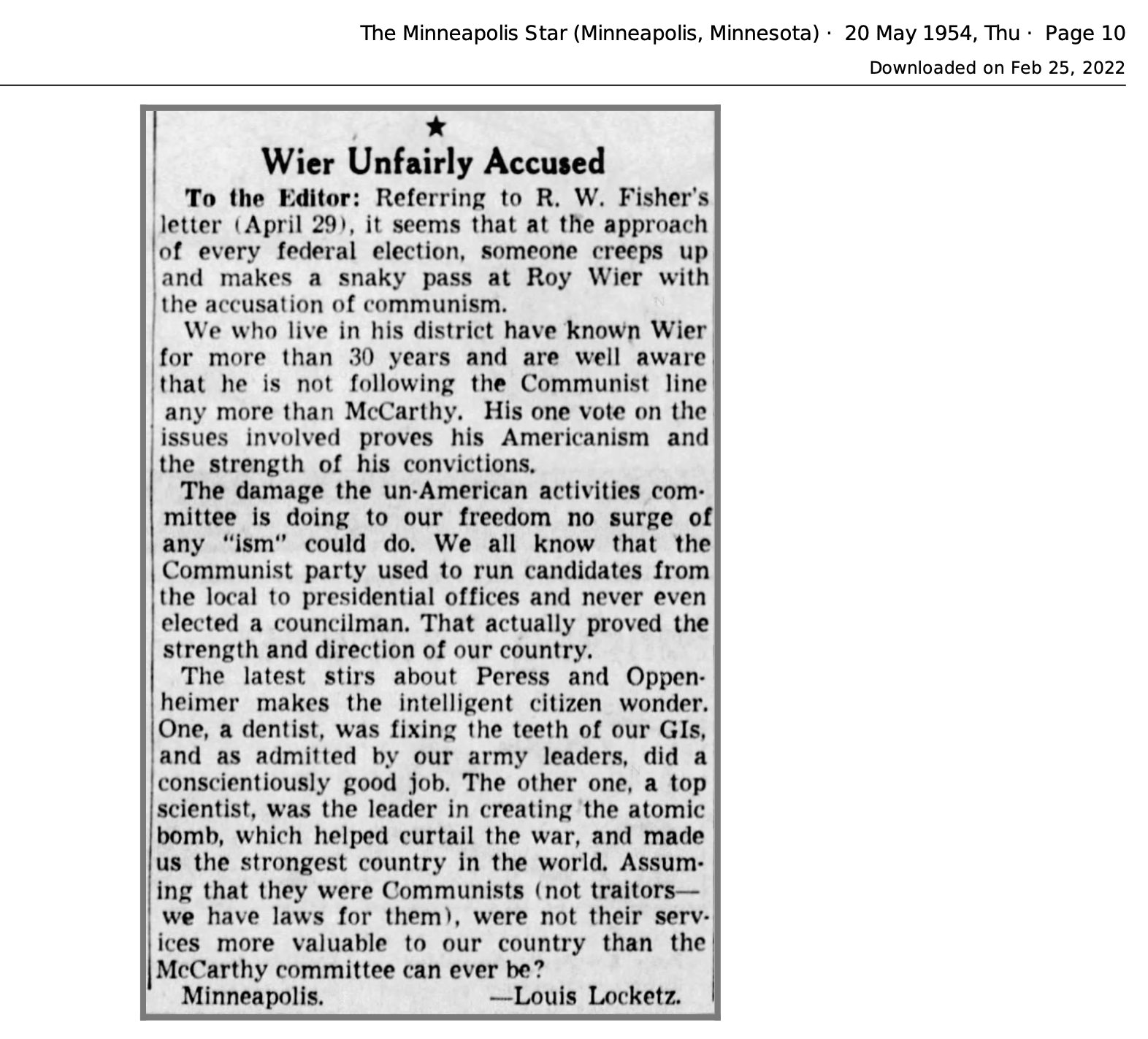 Louis and Elizabeth Locketz in Minnesota — Locketz