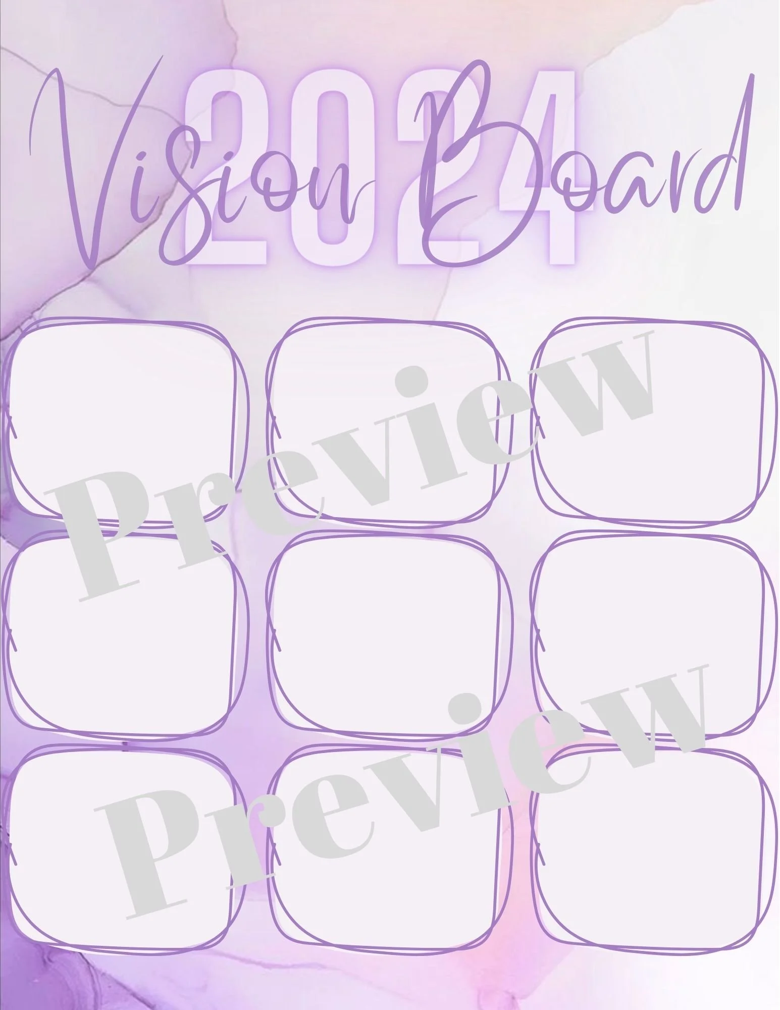 Vision Board Freebie , Free Vision Board Template & Example – YLEAV