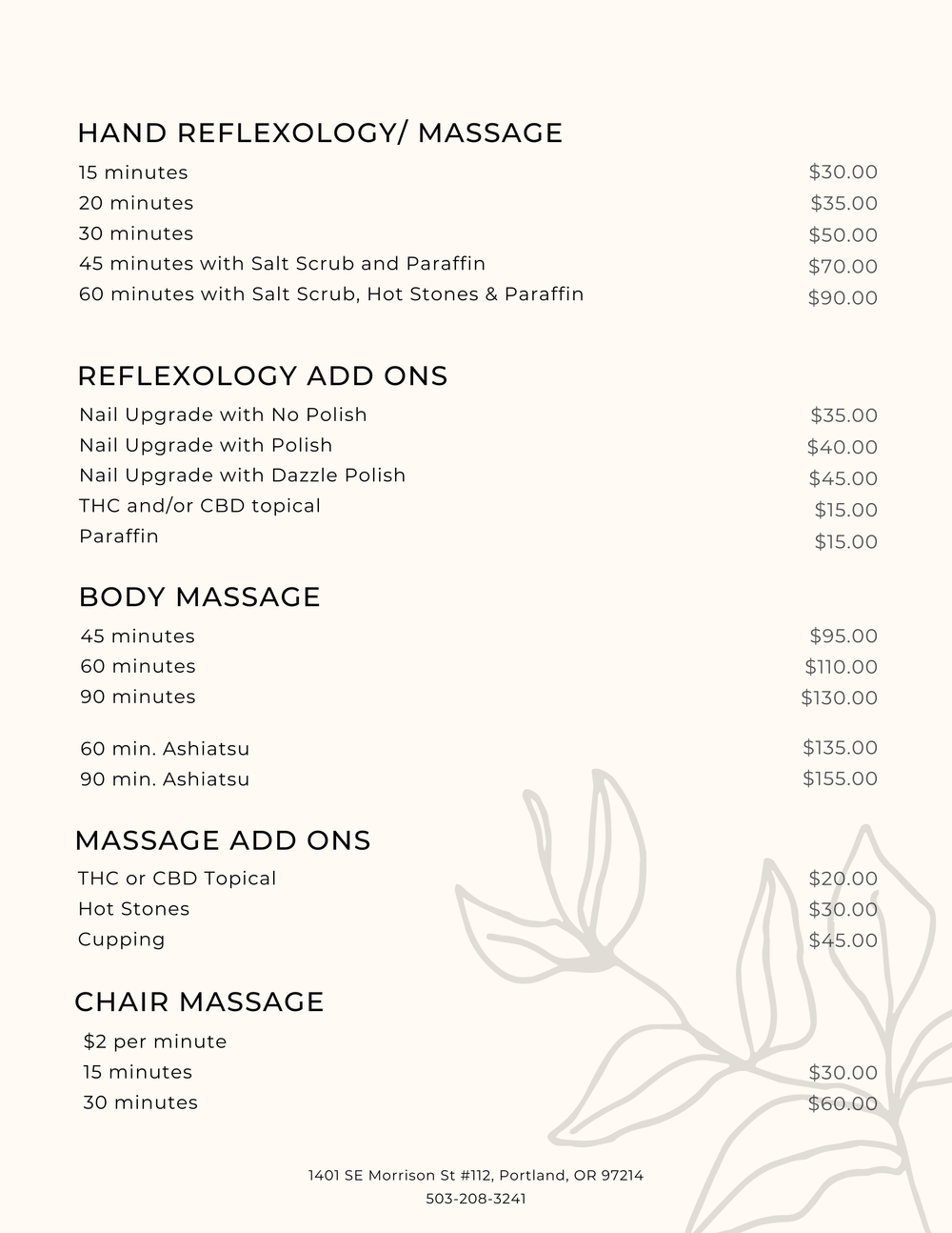 Services — Foot Bar PDX