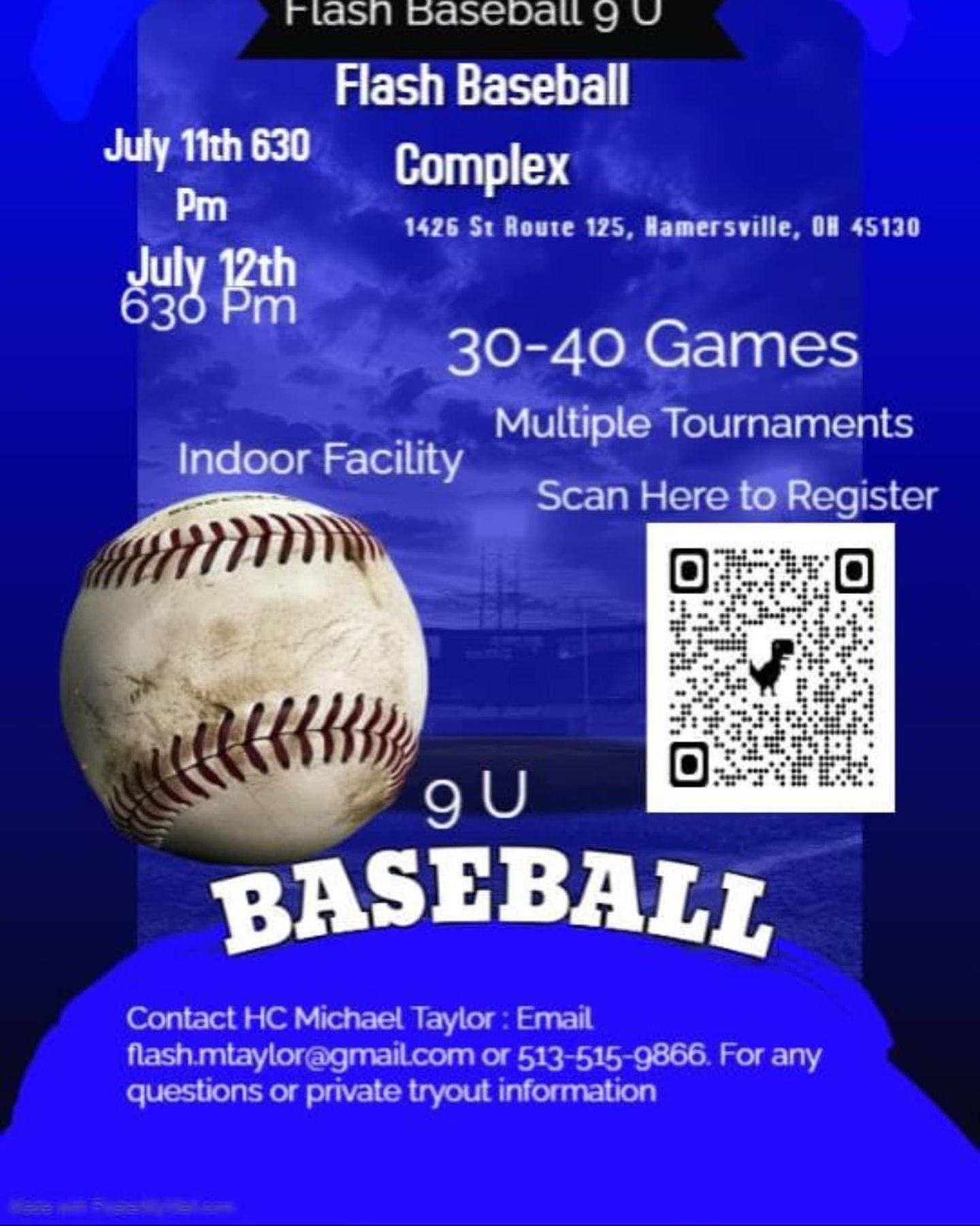 2024 Free Entry Tournaments — Flash Baseball Complex
