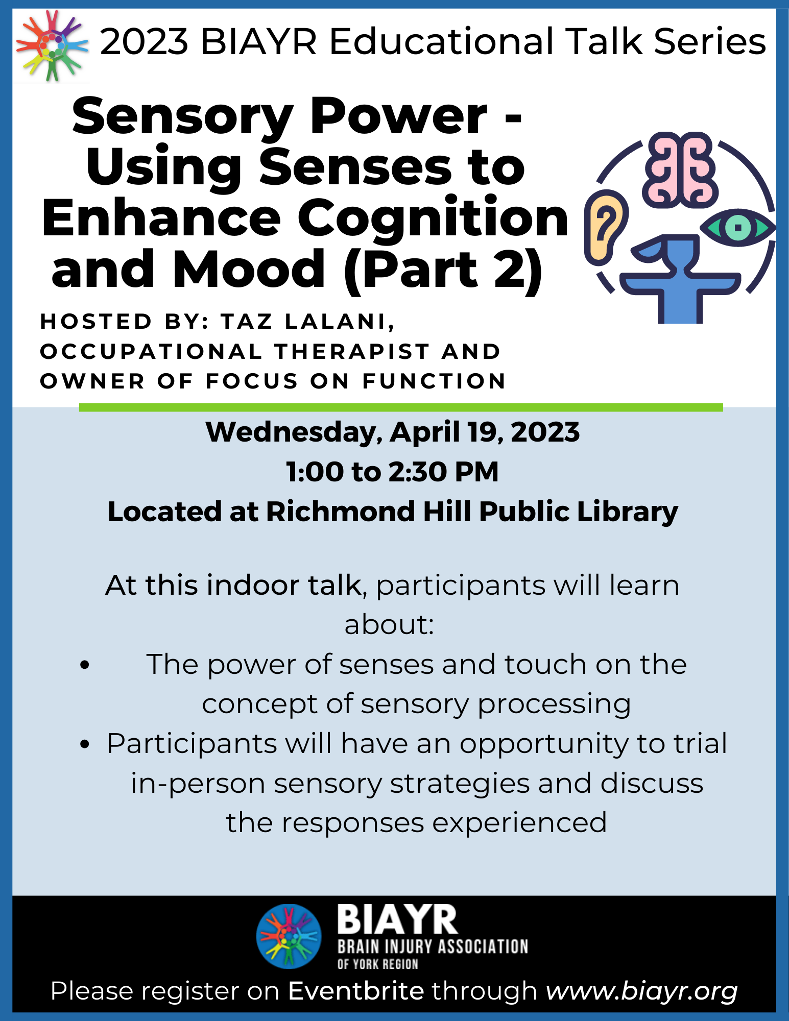 Sensory Power - Senses for Cognition and Mood - 2023 BIAYR Education ...