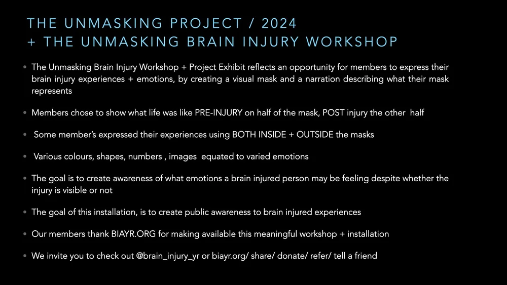 The Unmasking Brain Injury Project — Brain Injury Association of York ...