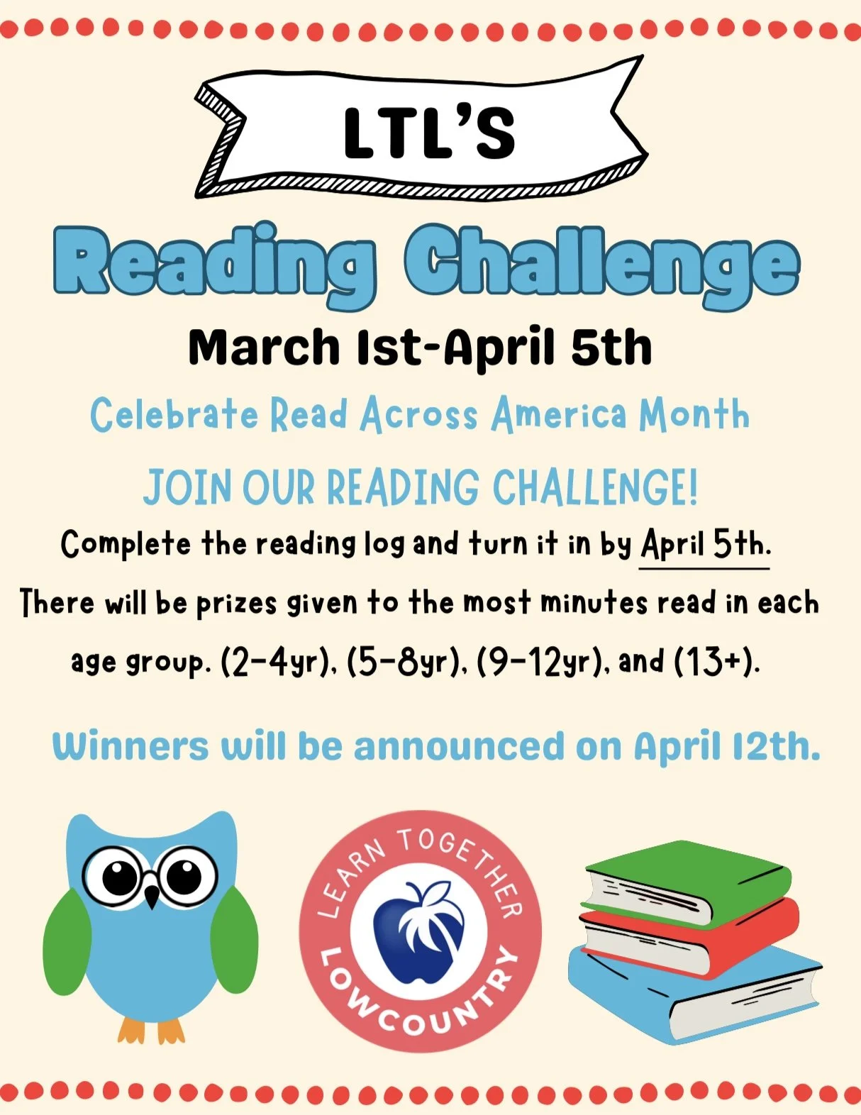 LTL Reading Challenge — Learn Together Lowcountry