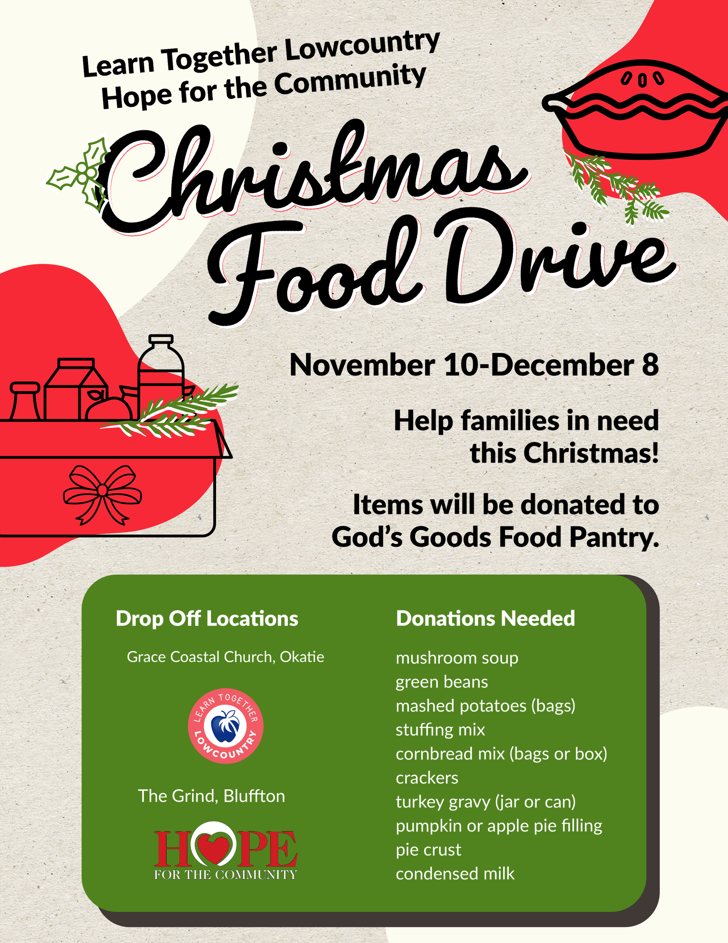 Christmas Food Drive — Learn Together Lowcountry