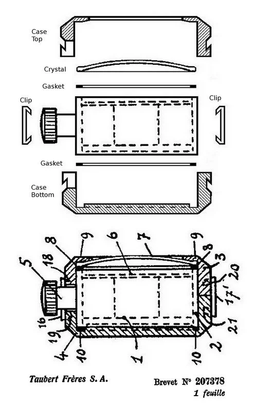 Early waterproof design: Alpina with the CH 207378 watch case — VINTAGE ...