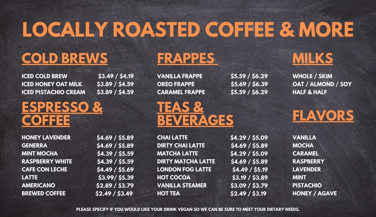 Menus — Sugar Shack Donuts