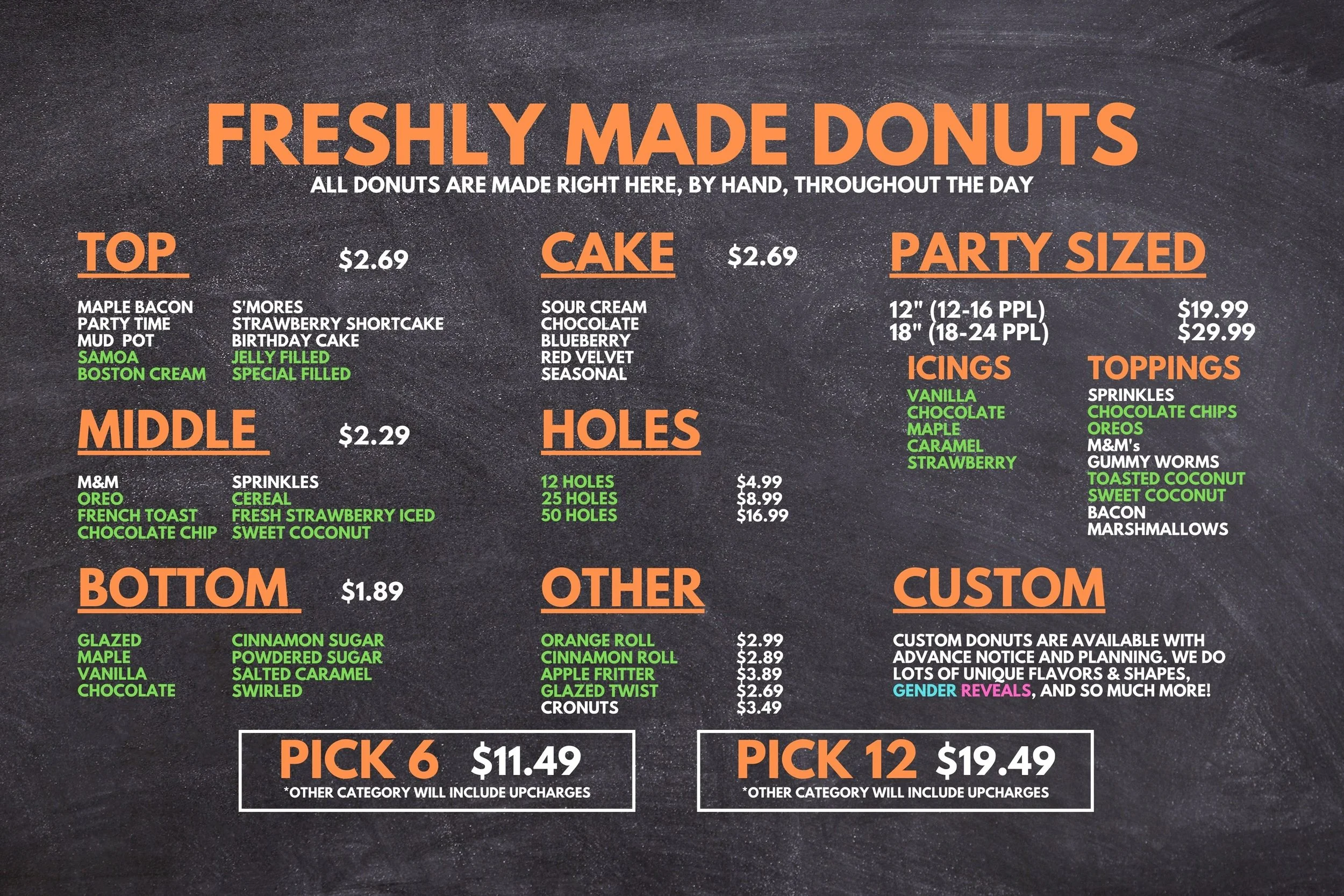 Menus — Sugar Shack Donuts