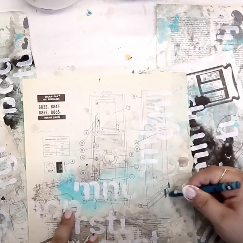 Batch Create Messy Art Journaling Collage Papers — BB Henry Art