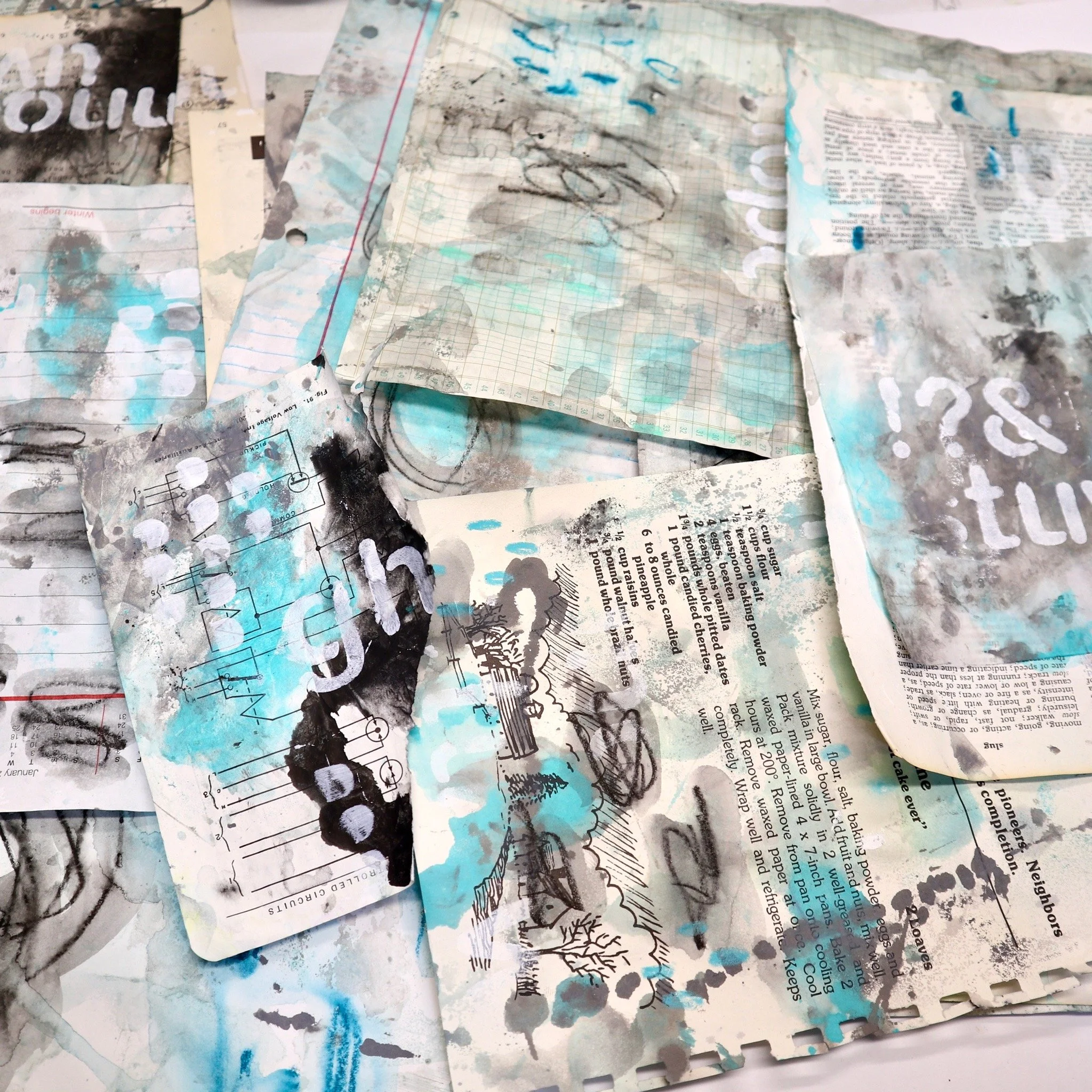 Batch Create Messy Art Journaling Collage Papers — BB Henry Art