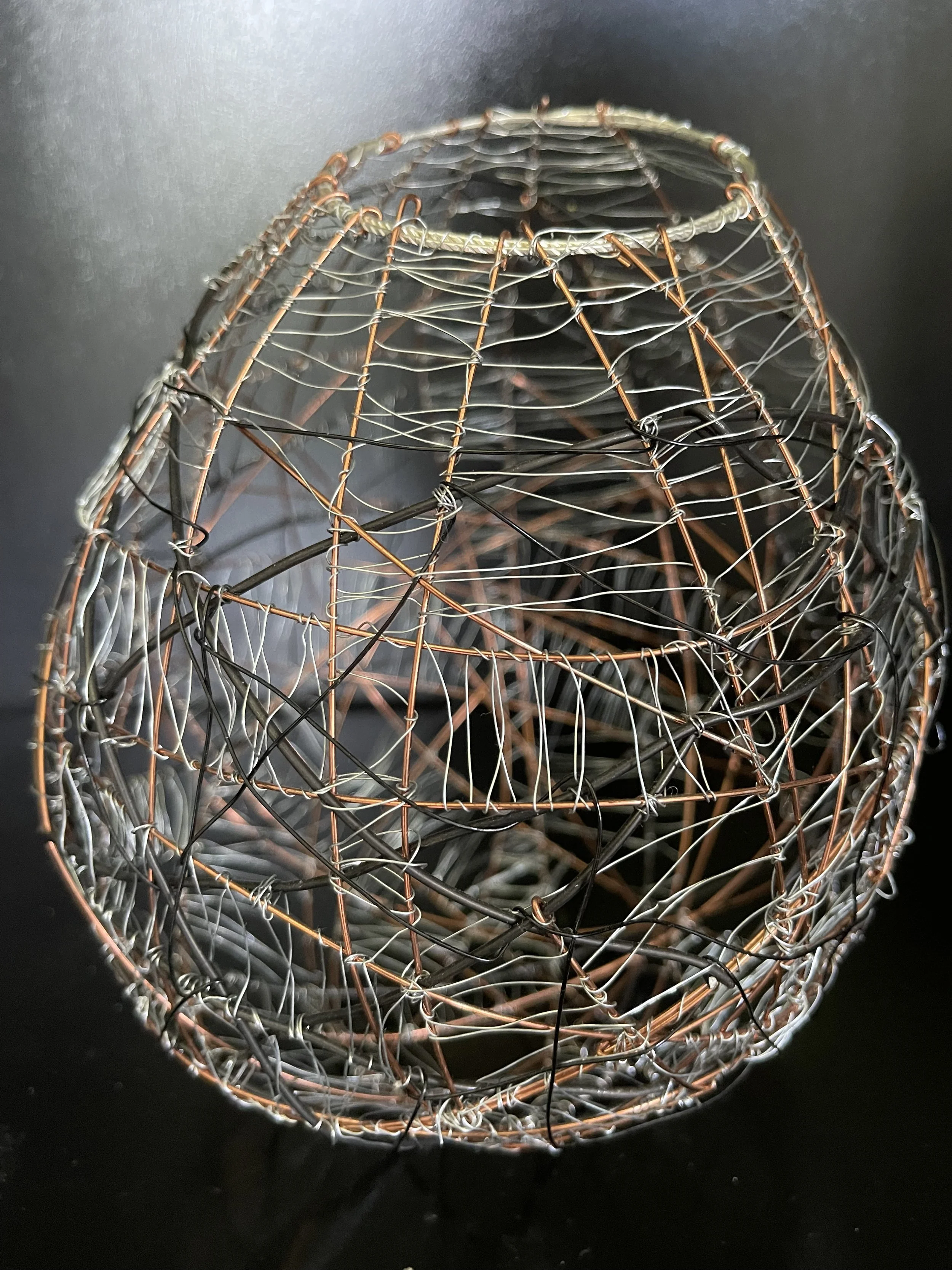 Wire Vessel with black — Karen Canning at Studio fifty-three