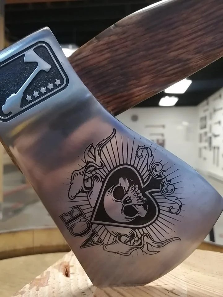 Skull Spade — Island Time Axe Throwing