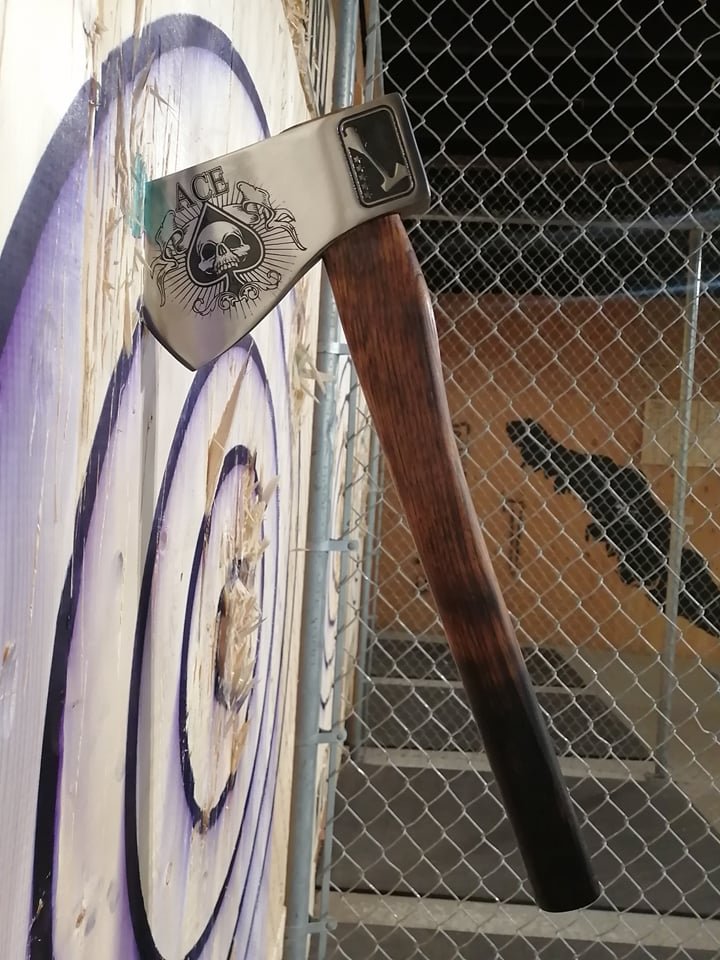 Skull Spade — Island Time Axe Throwing