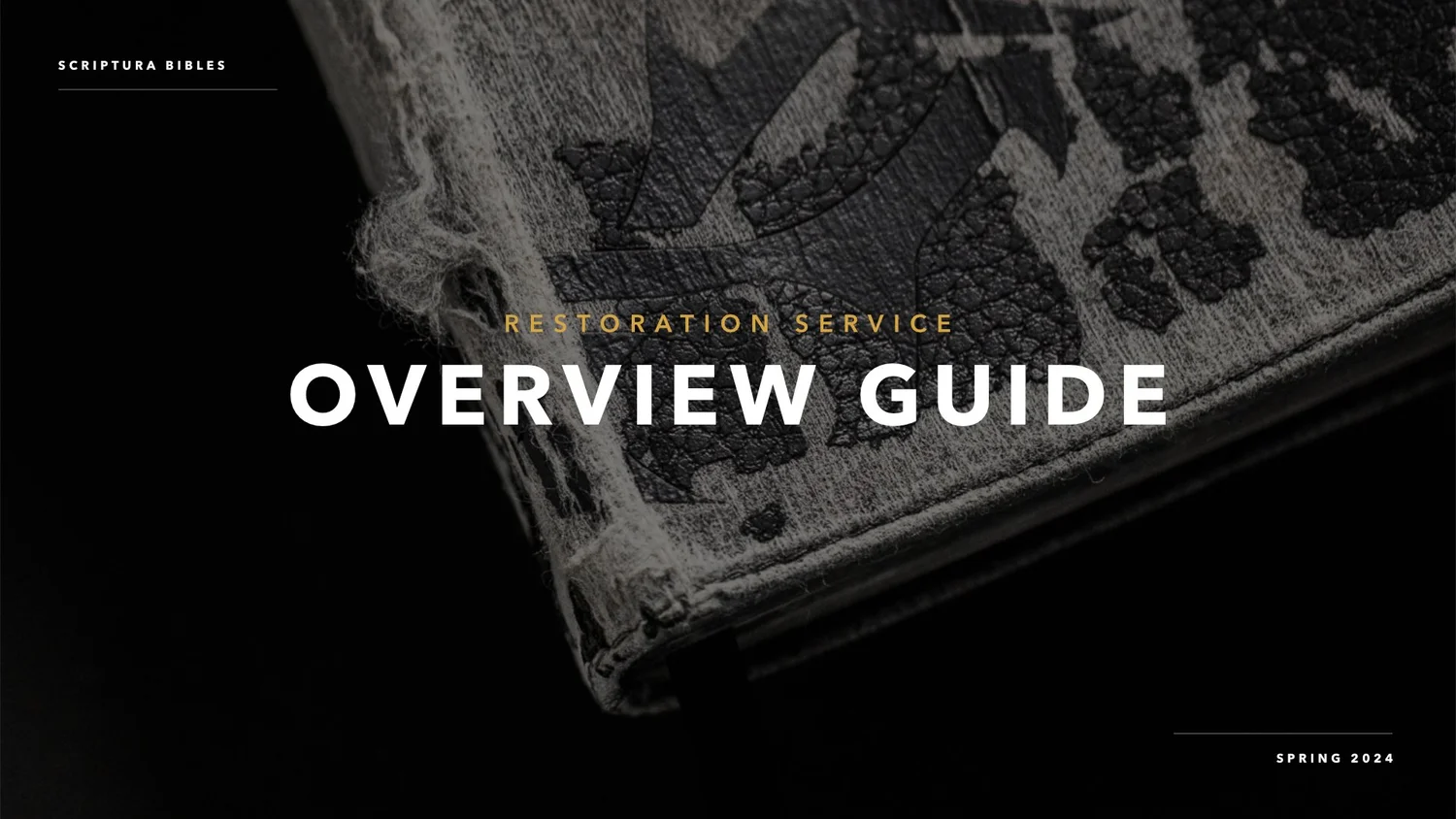 Scriptura Bibles — Bible Restoration Service