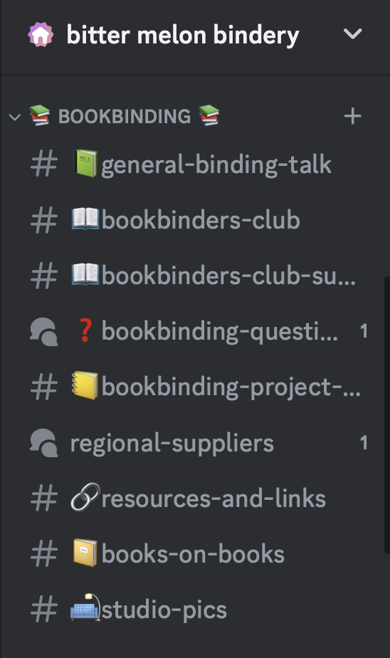 Practicing and Aspiring Bookbinders — bitter melon bindery