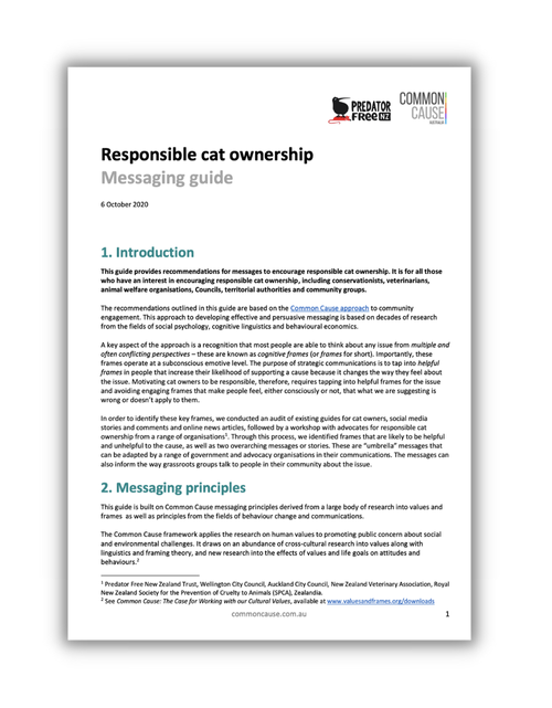 Responsible Cat Ownership — Common Cause Australia