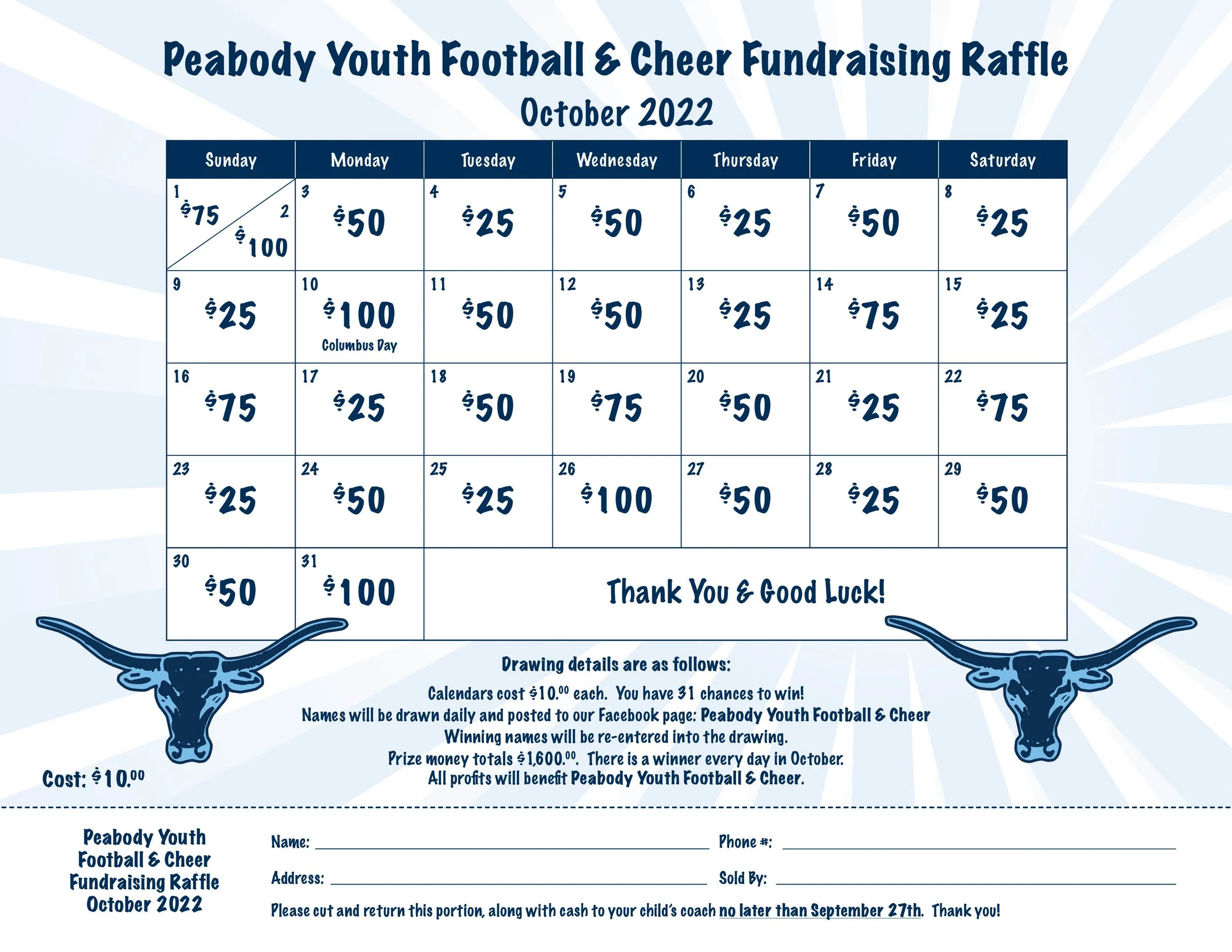 Fundraising — Peabody Youth Football and Cheer