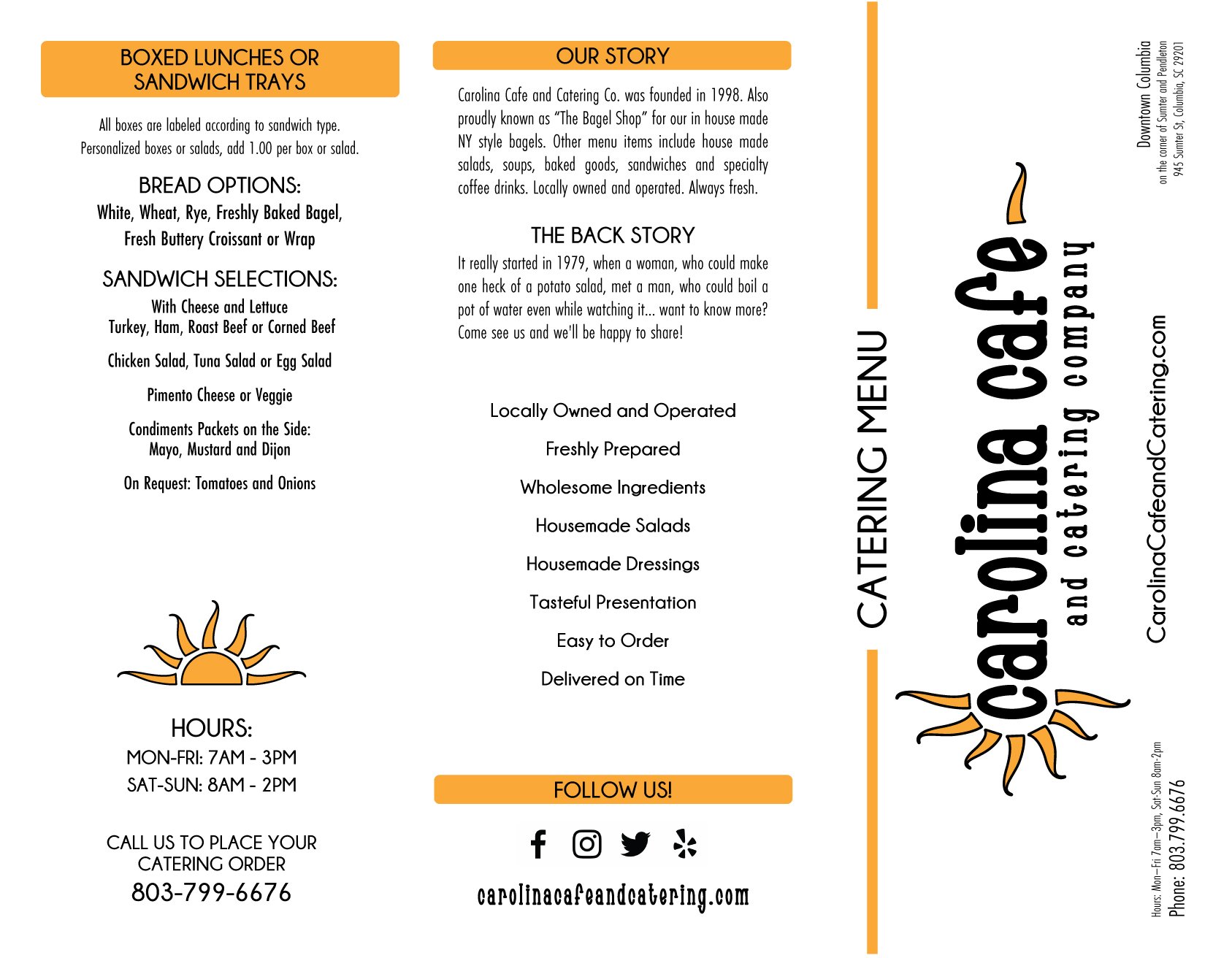Catering | Savor Our Delights — Carolina Cafe