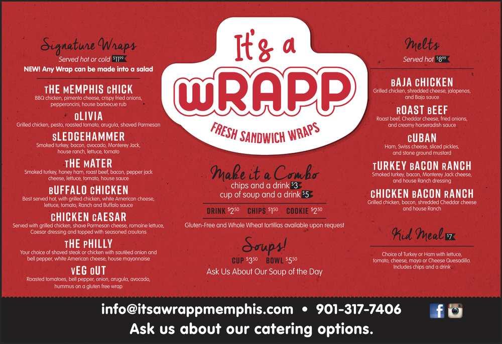 Menu 1 — It's a Wrapp Memphis