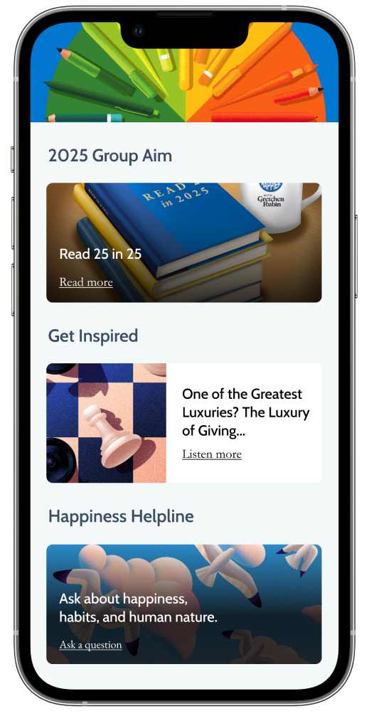 Read 25 in 25 — The Happier app