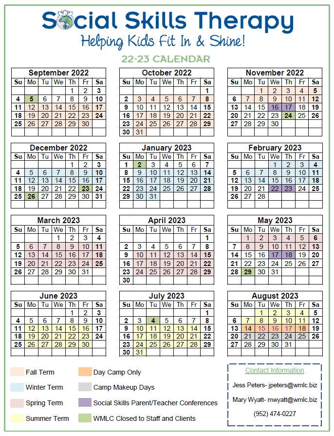 Calendar — West Metro Learning Connections