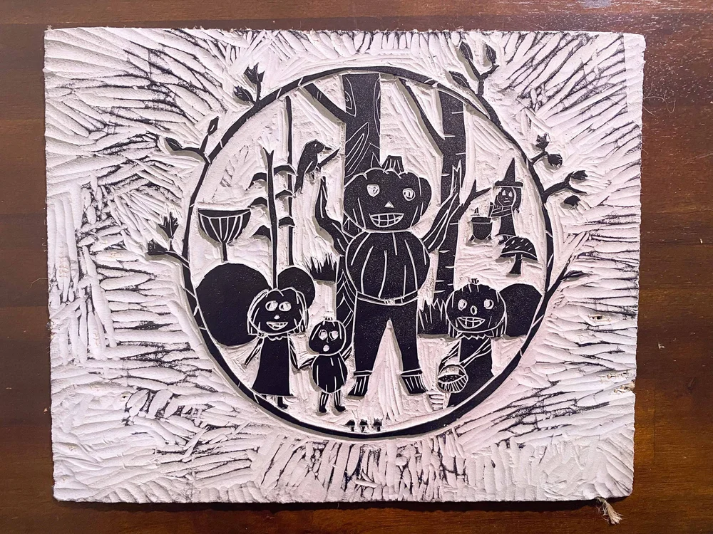 linocut printmaking at home — Thread Rose Crafts