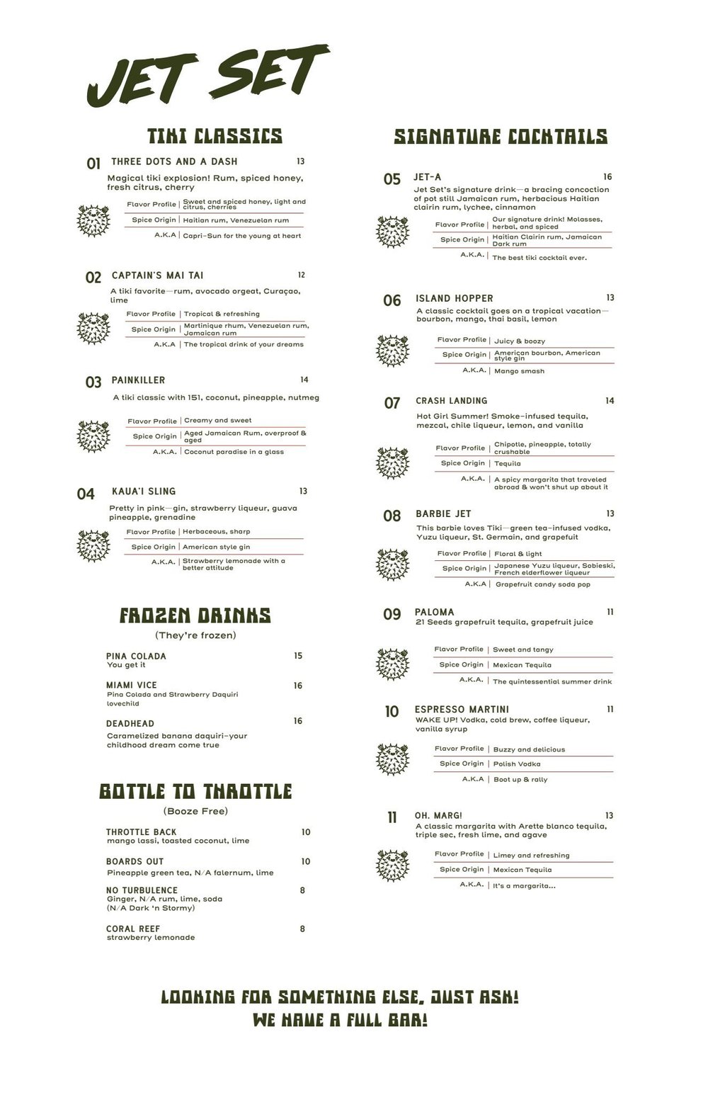 Jet Set Tiki | Tiki Bar and Restaurant on Newburgh Waterfront | Menus ...