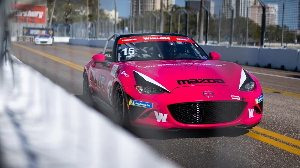Sally Mott Racing Mazda MX-5 Cup Driver First to the Finish Amazon ...