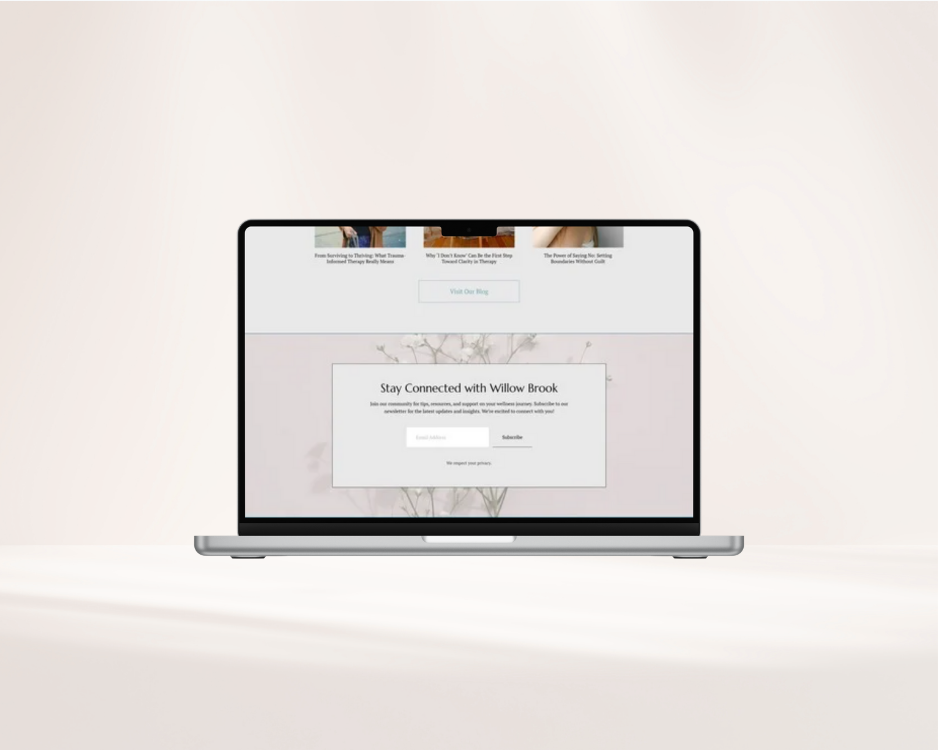 Minimalist Website Design for Therapists — Mindful Design Solutions