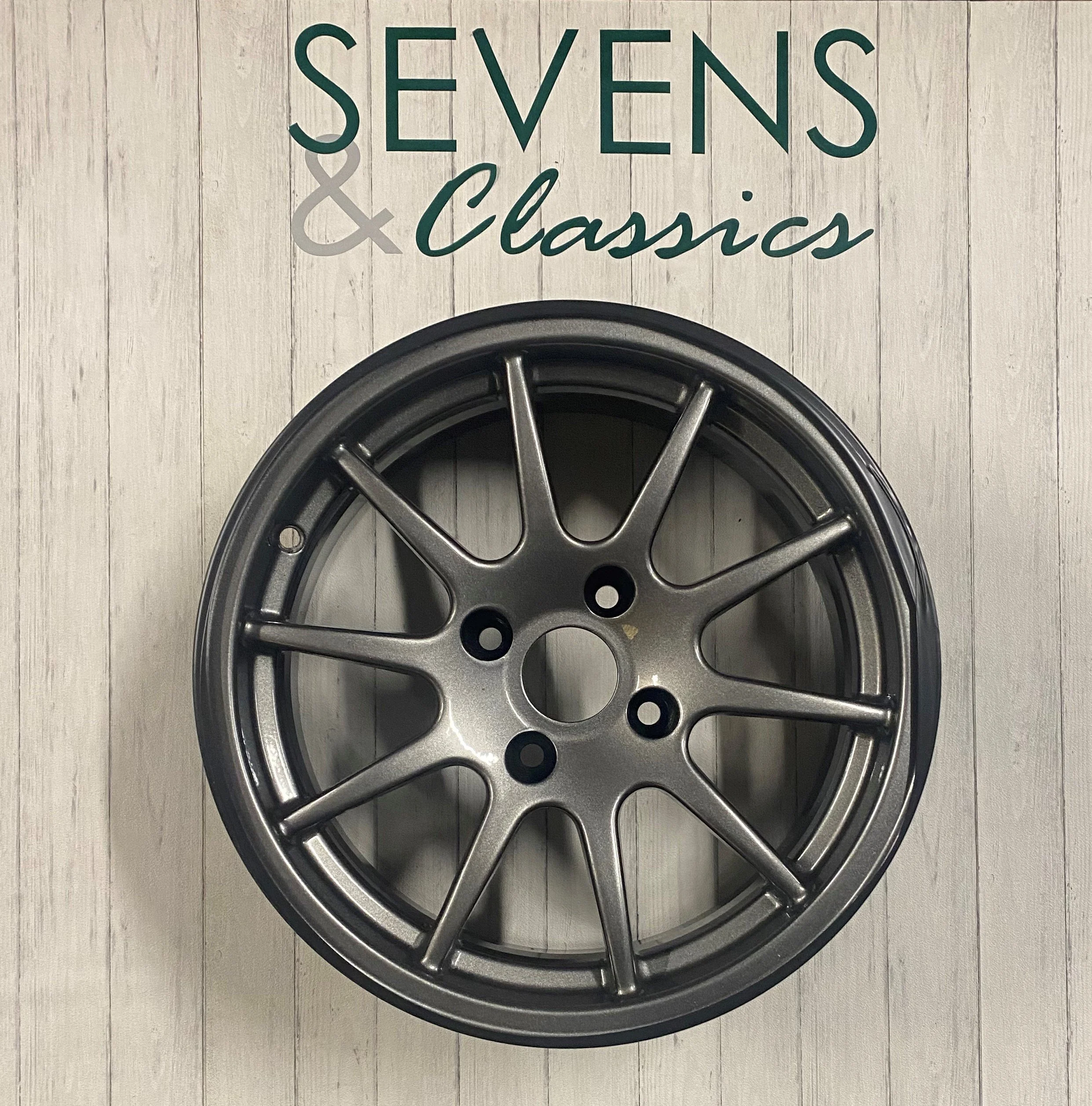 Caterham 6 x 13 Minilite Alloy Wheel in black with diamond cut rim ...