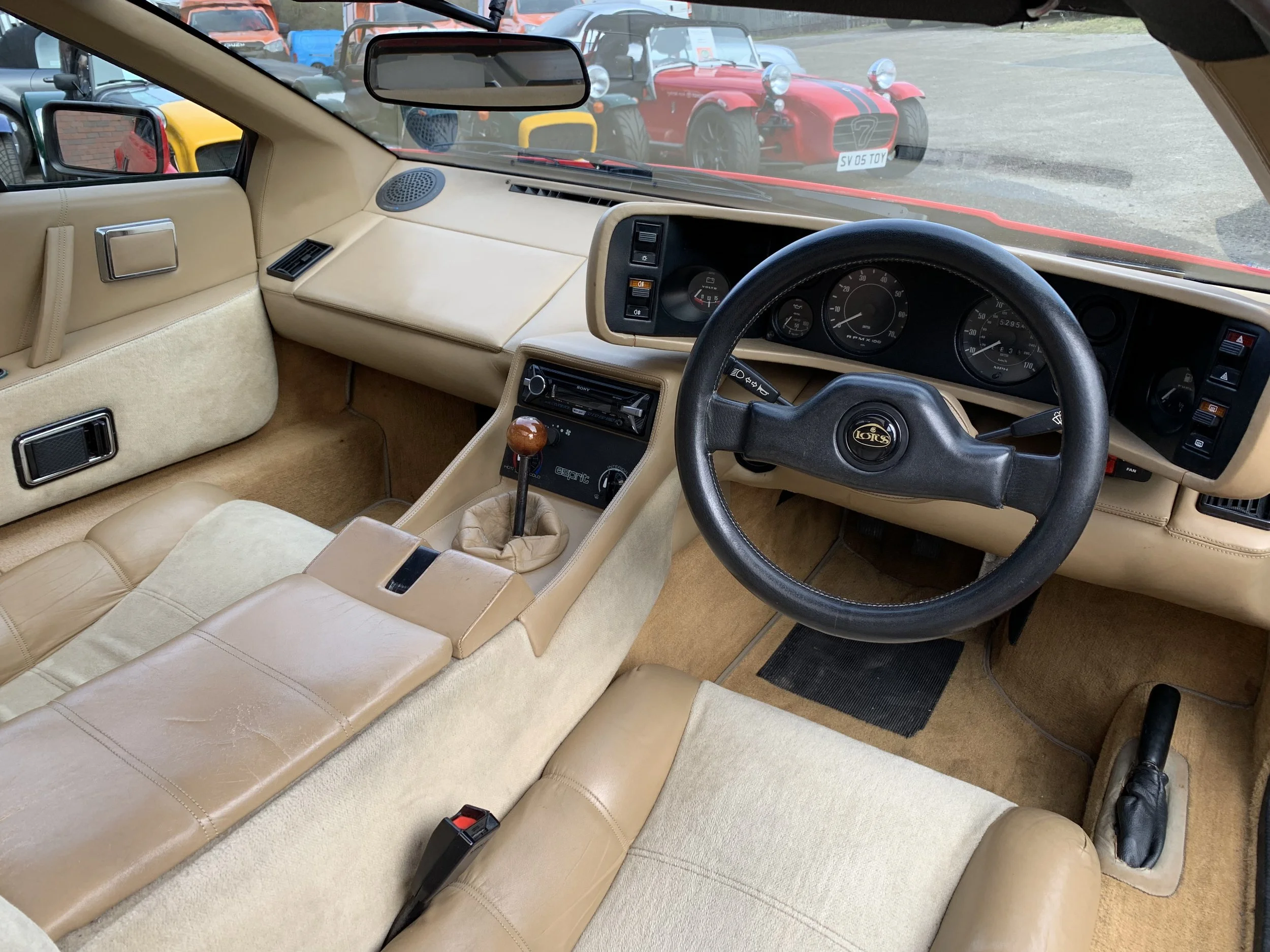 This beautiful Lotus Esprit S3 looks stunning in its gleaming Lotus Red ...