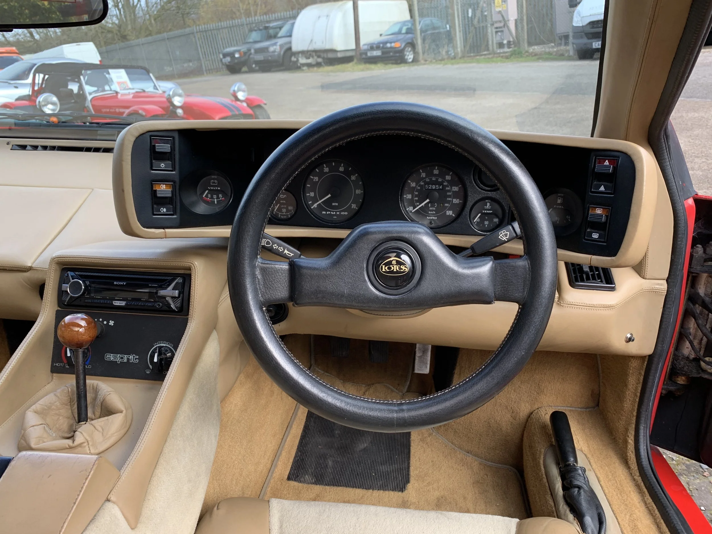 This beautiful Lotus Esprit S3 looks stunning in its gleaming Lotus Red ...