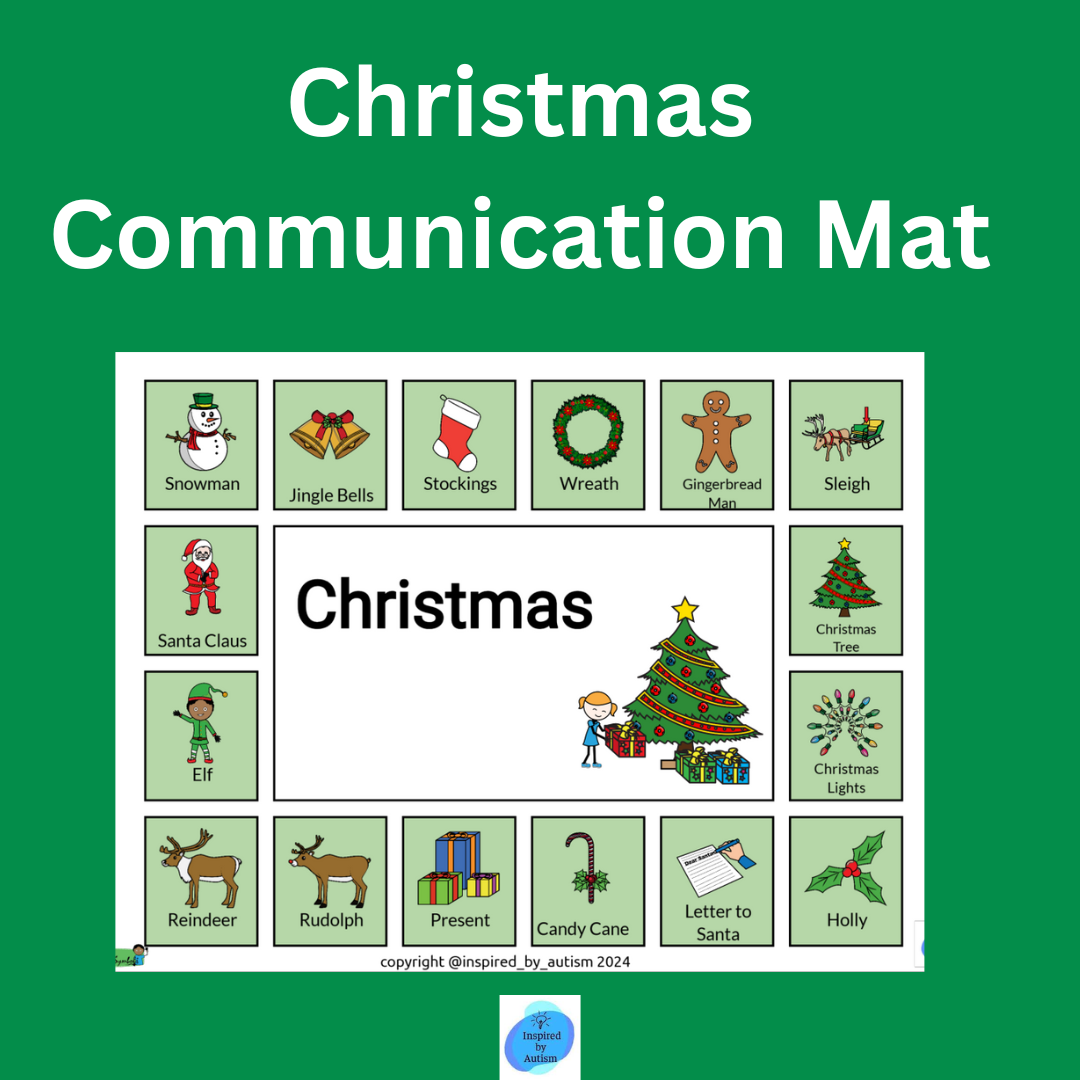 Christmas Vocabulary Communication Board — www.inspiredbyautism.org
