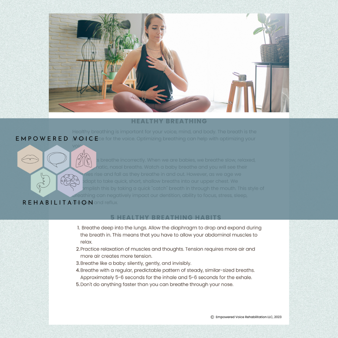 Vocal Health & Hygiene Checklist — Empowered Voice Rehabilitation