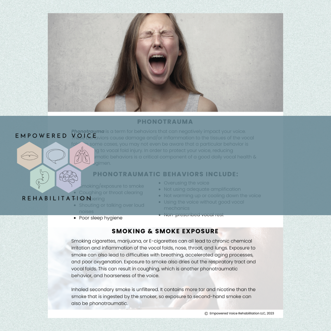 Vocal Health & Hygiene Checklist — Empowered Voice Rehabilitation