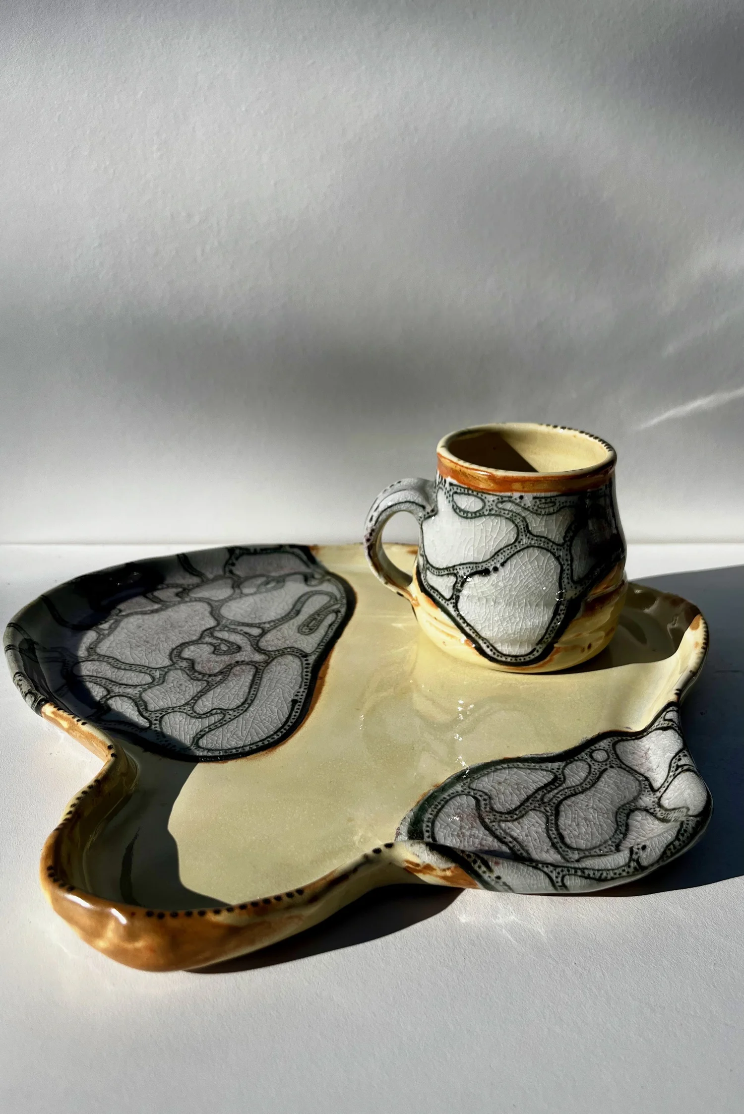 Sunshine Doodle mug, 6-8 oz — Norma Jane Ceramics