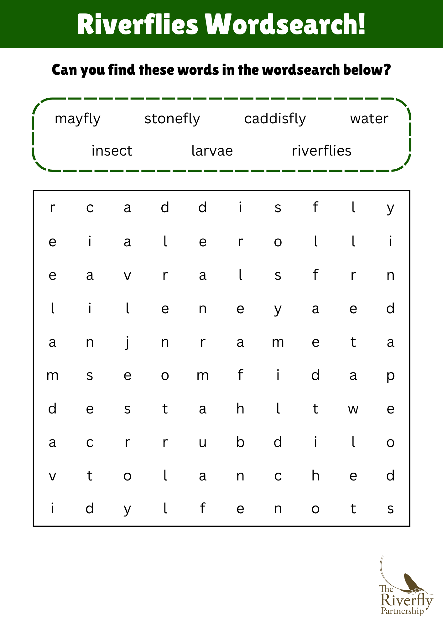 Children's Activities — The Riverfly Partnership