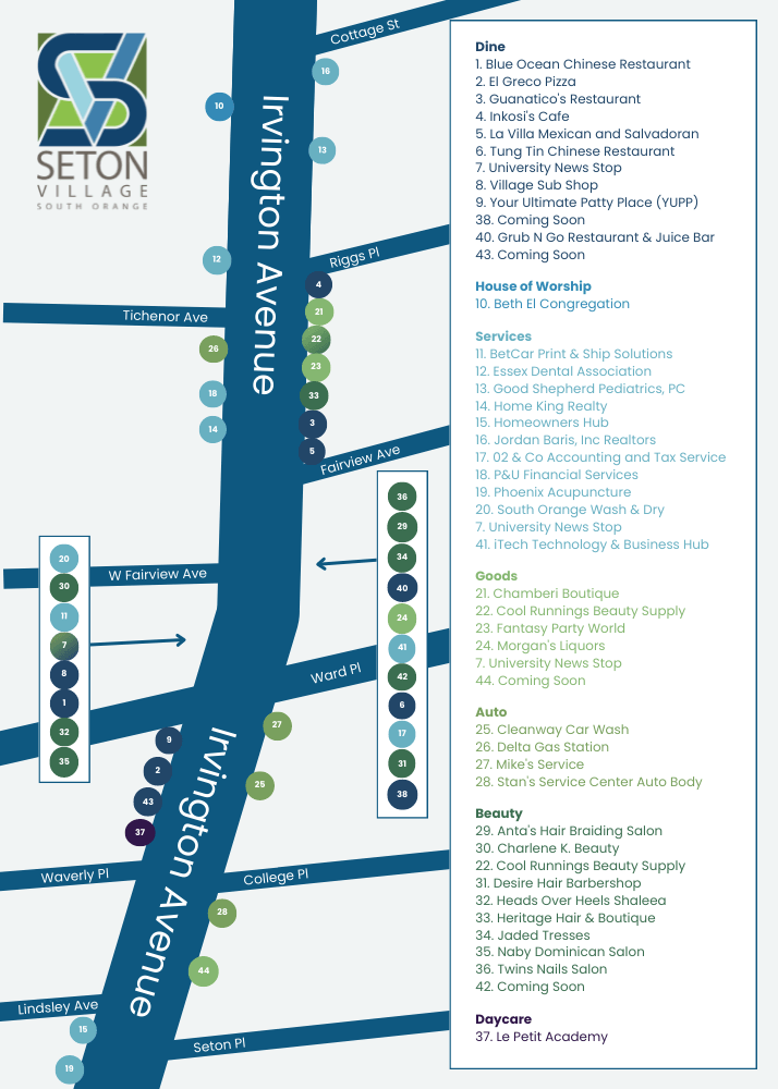 Business Directory — Seton Village South Orange NJ Business District