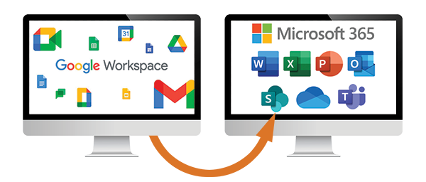 Migration from Google Workspace to Microsoft 365 — FireLight IT Solutions Migration from Google Workspace to Microsoft 365 — FireLight IT Solutions