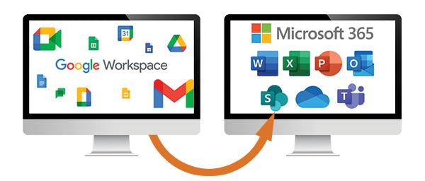 Migration from Google Workspace to Microsoft 365 — FireLight IT Solutions