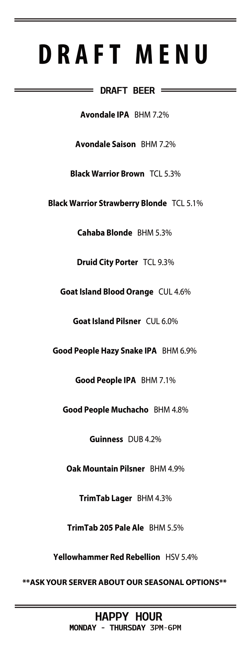 Tuscaloosa — AVENUE PUB