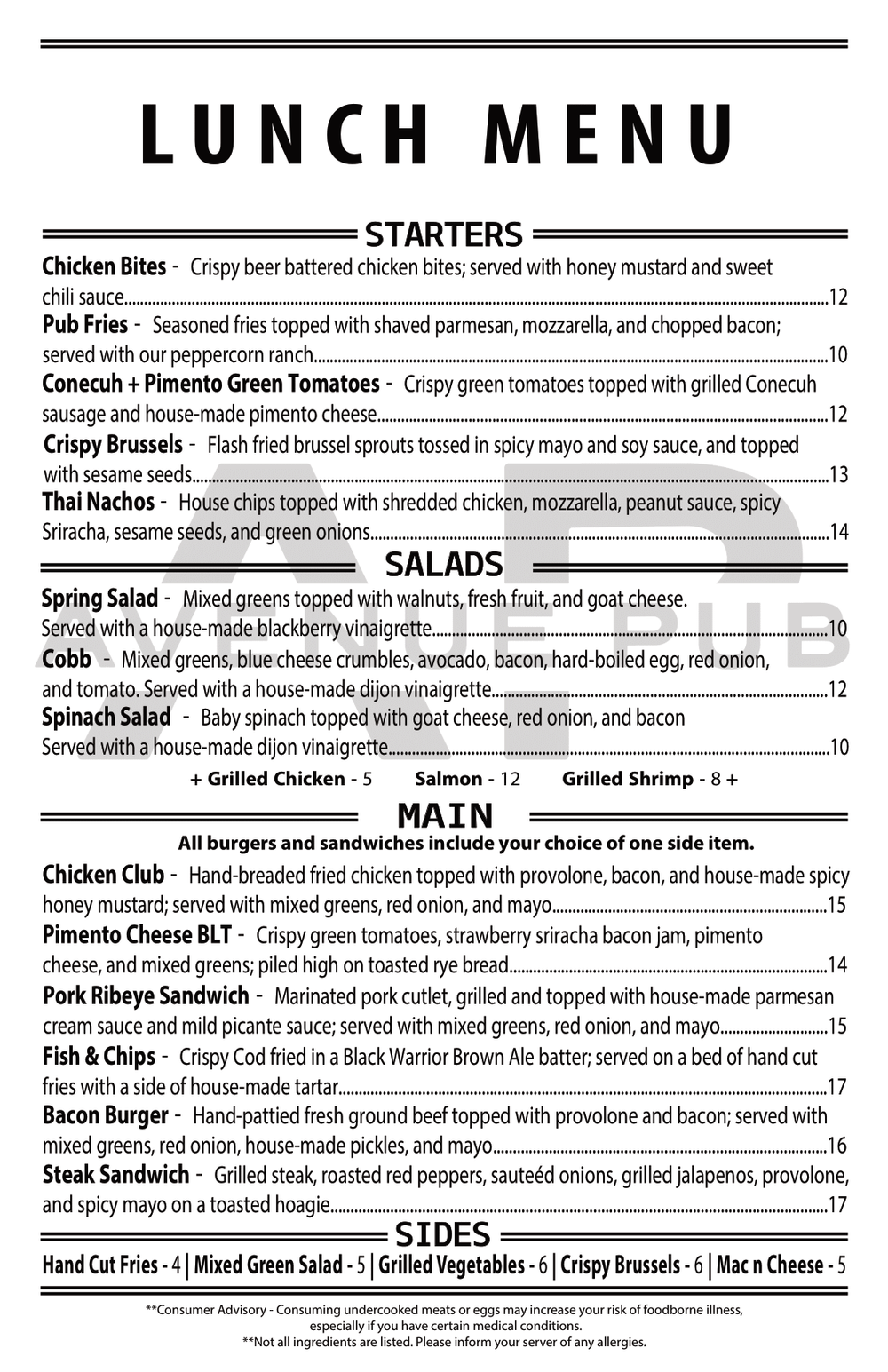 Tuscaloosa — AVENUE PUB