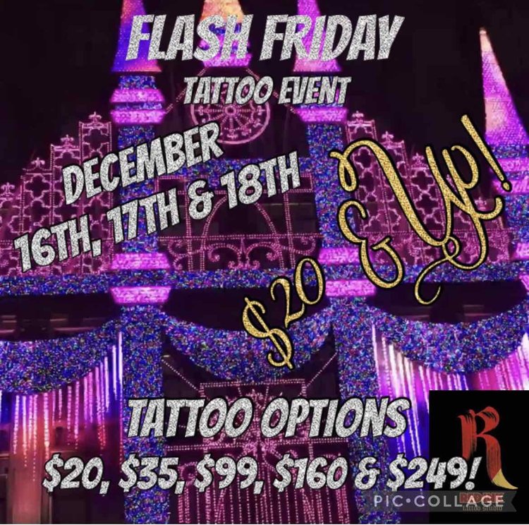 REDINK TATTOO STUDIO FLASH $20 & UP TATTOOS AND PIERCINGS — REDINK ...