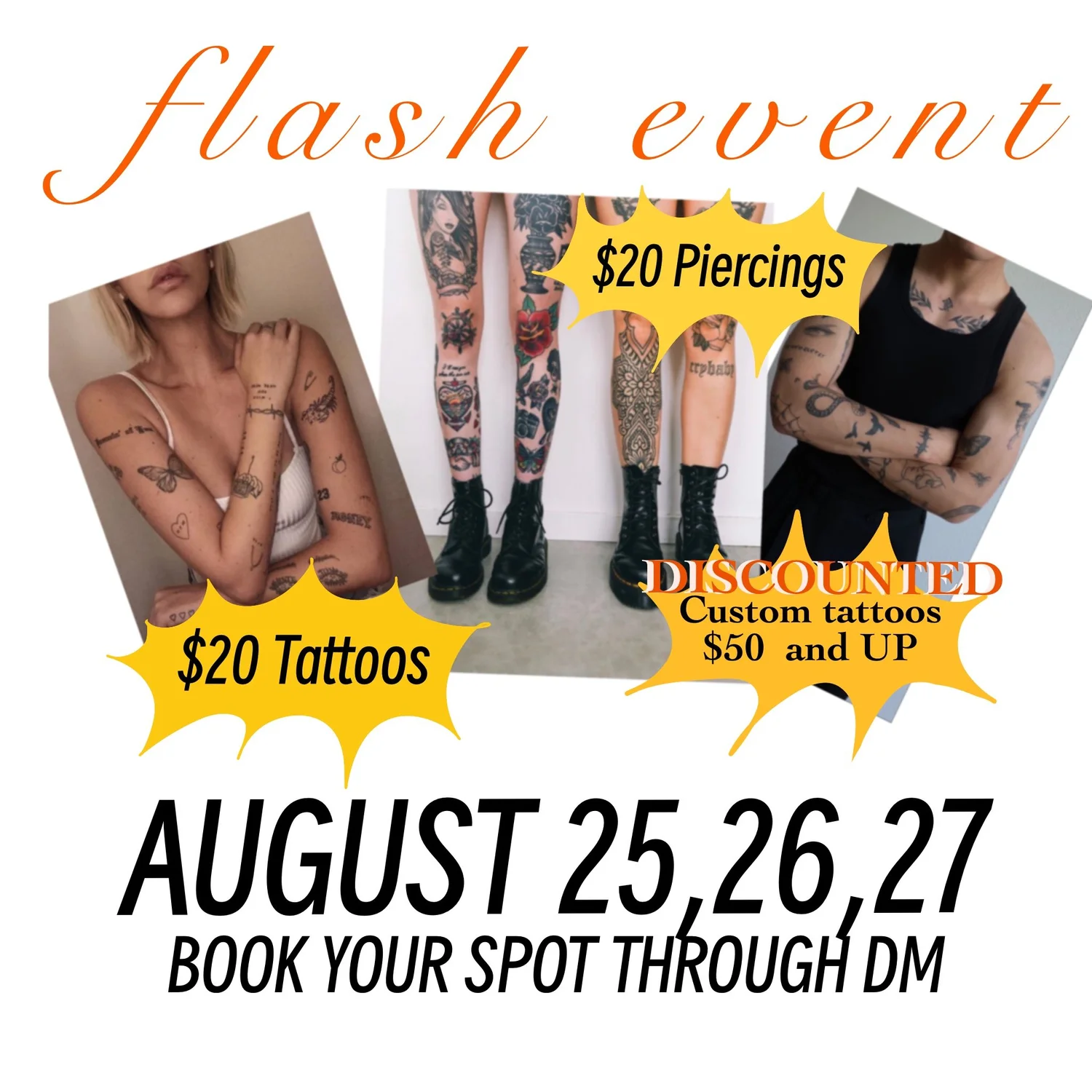 REDINK TATTOO STUDIO FLASH $20 & UP TATTOOS AND PIERCINGS — REDINK ...