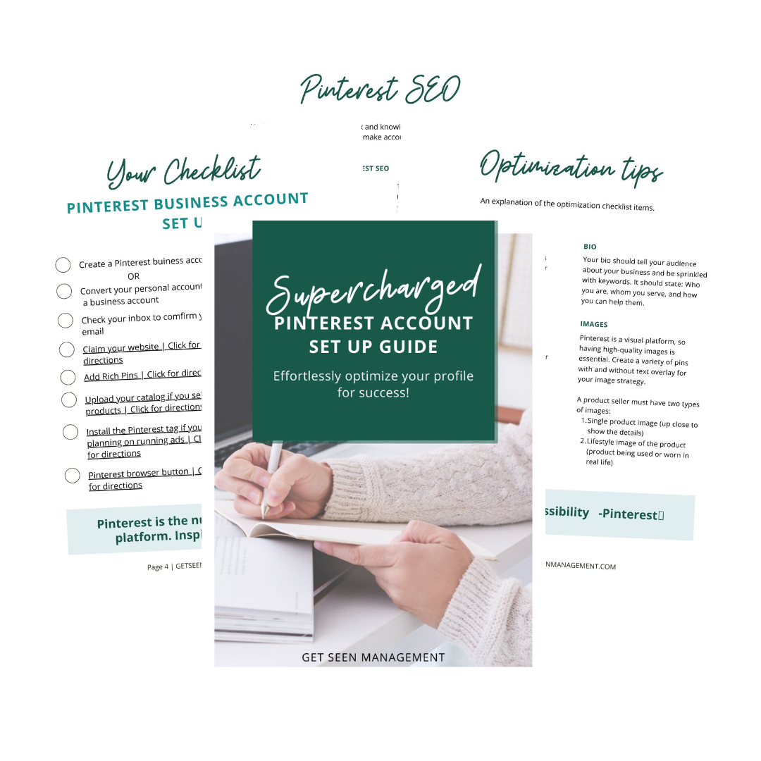 Pinterest Account Set Up Guide — Melissa Pupo | Get Seen Management ...