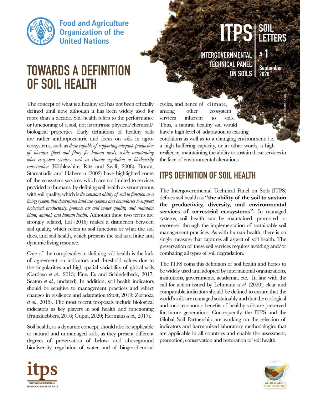 Towards a definition of soil health — Coalition of Action for Soil Health